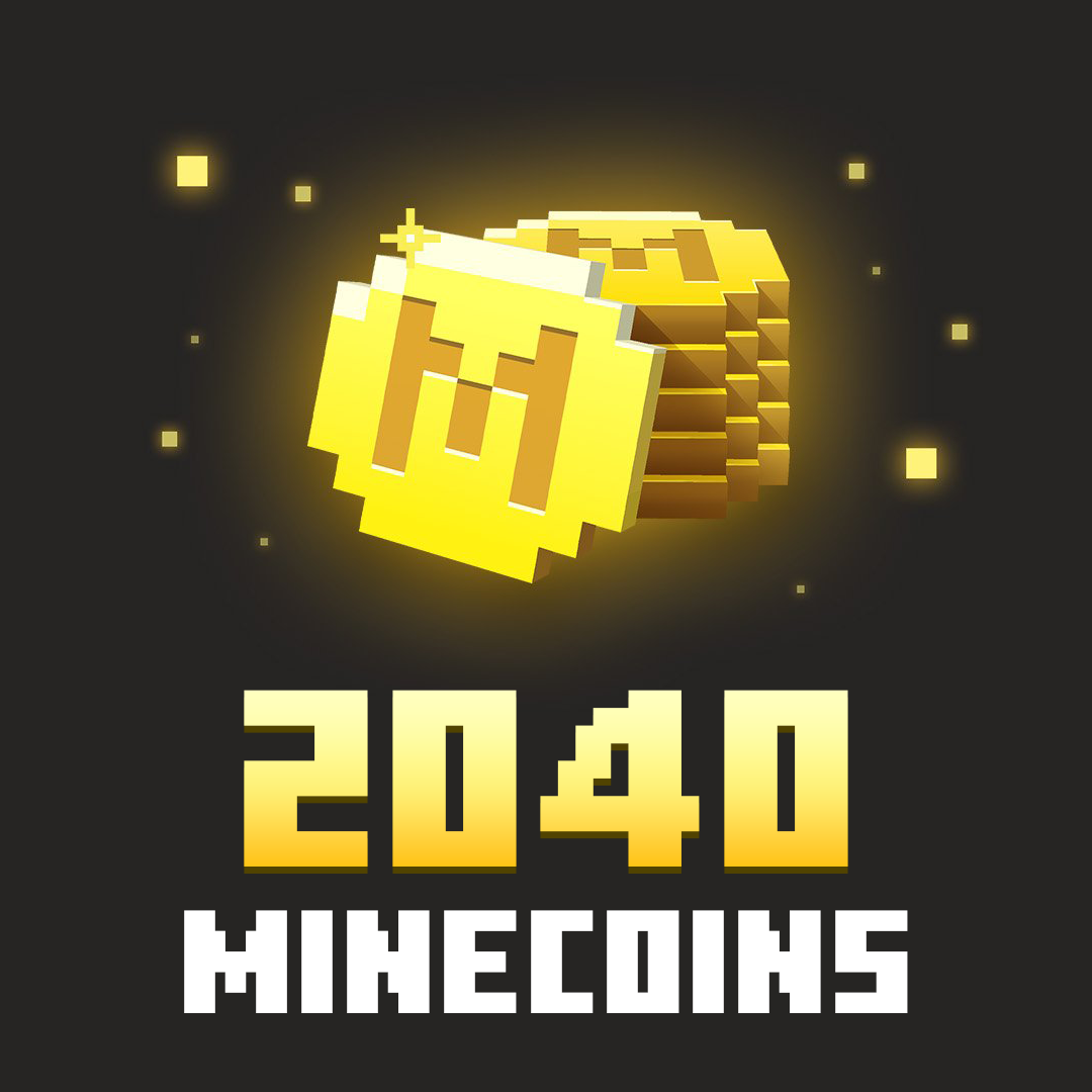เติมเหรียญ 2040 Minecoins - FewZyGames จำหน่ายไอดีแท้ Minecraft ราคาถูก